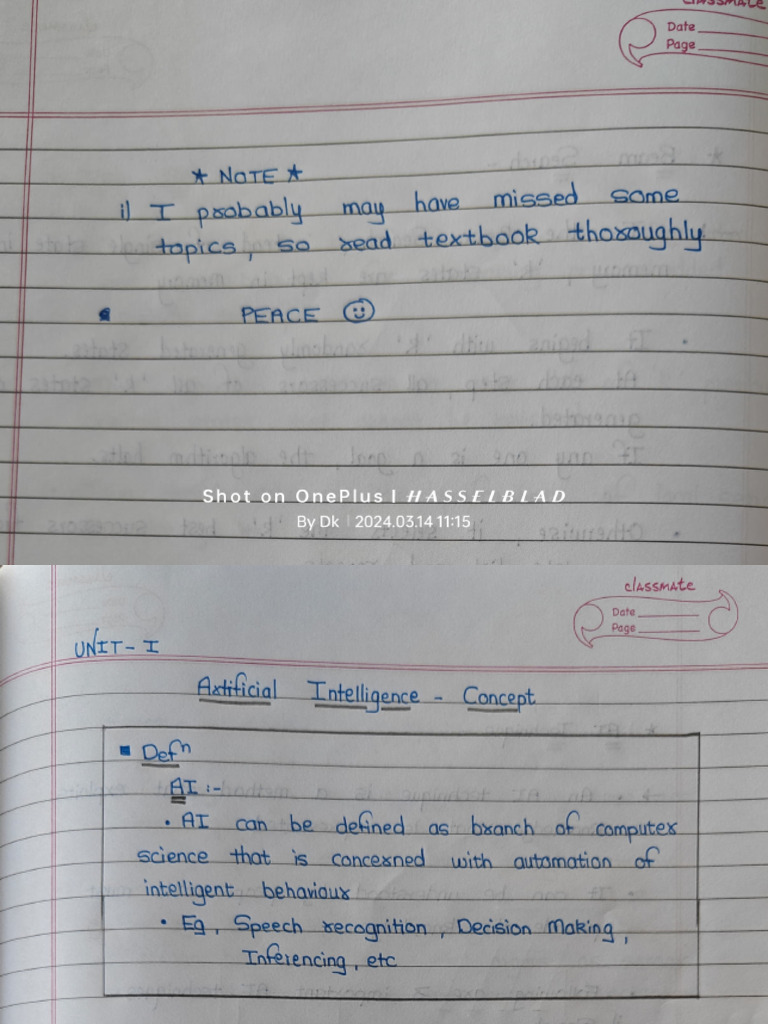 AI Insem Notes by DK? | PDF