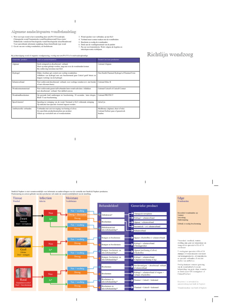 Wondbehandeling, Algemene Screening en Beslisschema (Versie 3) | PDF