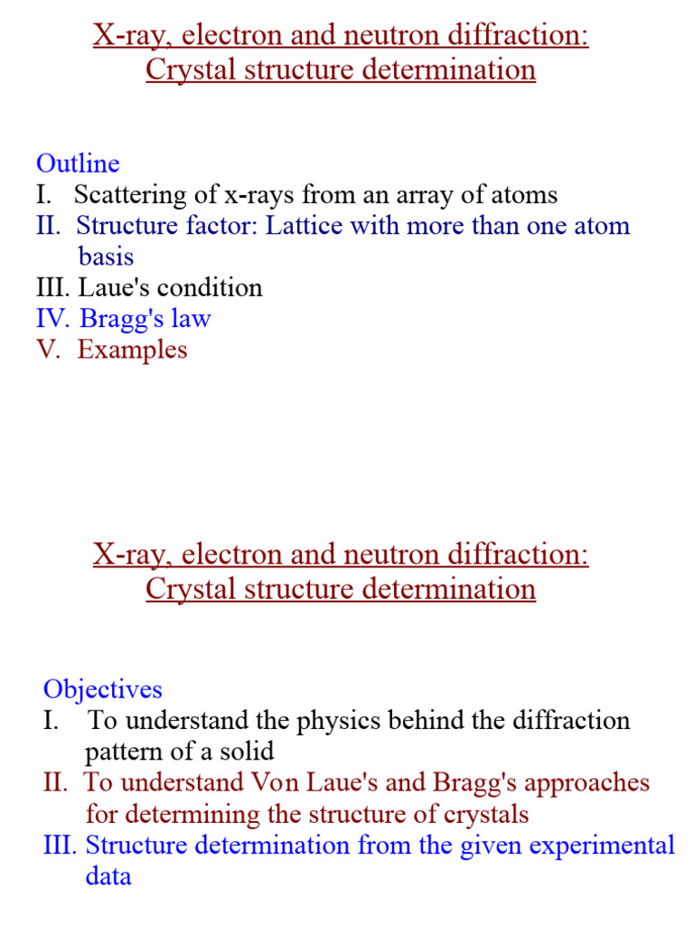 #2 Diffraction | PDF | X Ray Crystallography | Diffraction