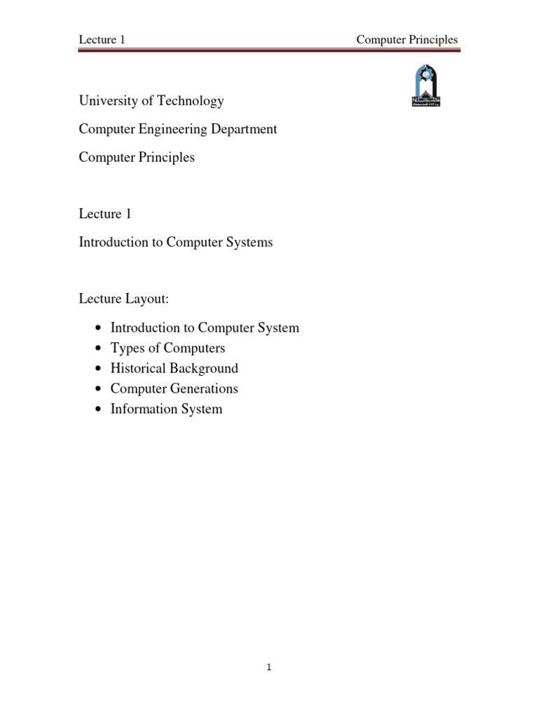 Lec 1 | PDF | Personal Computers | Microprocessor