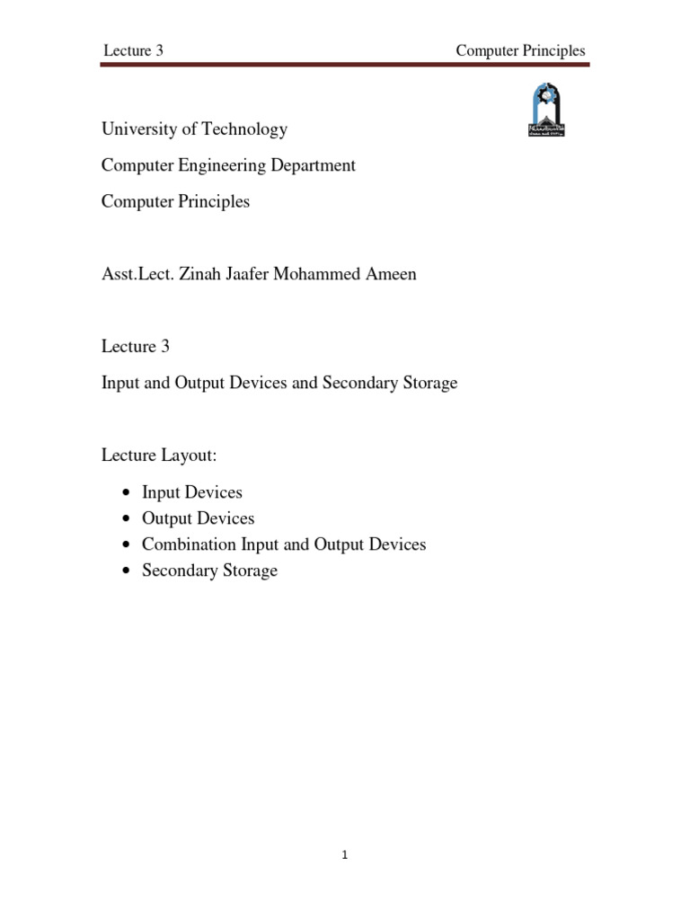 Lec 3 | Download Free PDF | Computer Data Storage | Printer (Computing)
