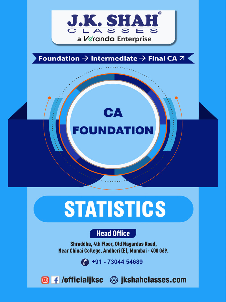CA Foundation Statistics Guide | PDF | Histogram | Statistics