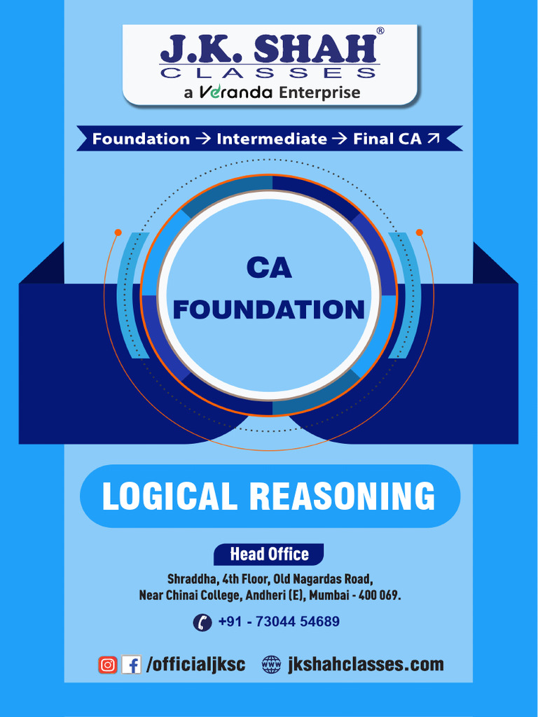 CA Foundation Logical Reasoning Guide | PDF | Numbers | Multiplication