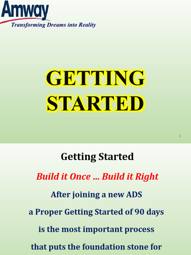 Getting Started | PDF Getting Started | PDF
