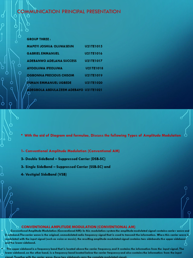Types of Amplitude Modulation | PDF | Modulation | Frequency Modulation