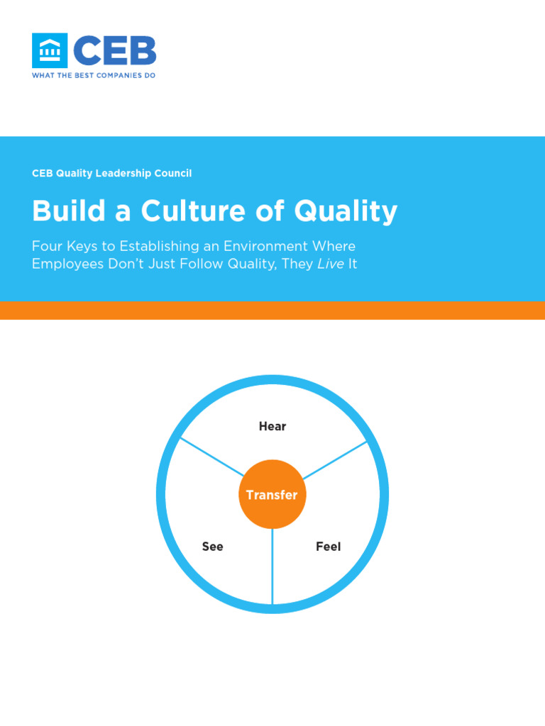 CEB Build A Culture of Quality | PDF | Leadership | Incentive