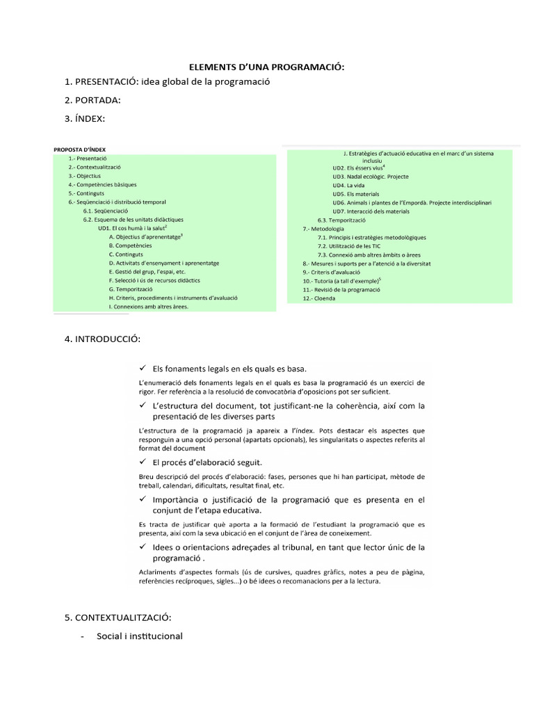 Guió Programació | PDF