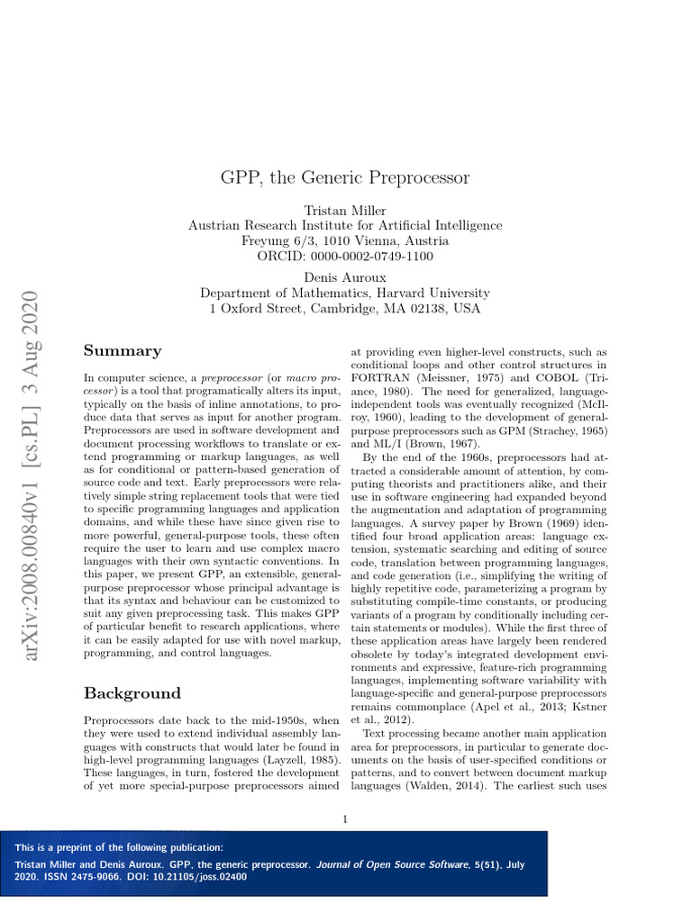 GPP The Generic Preprocessor | PDF | Software | Computer Engineering
