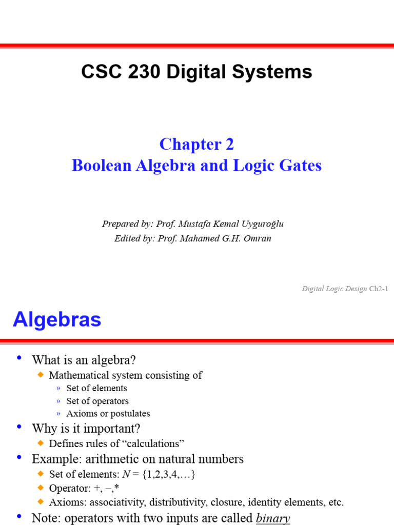 Chapter 2 Boolean Algebra and Logic Gates | PDF | Teaching Mathematics ... Chapter 2 Boolean Algebra and Logic Gates | PDF | Teaching Mathematics ...
