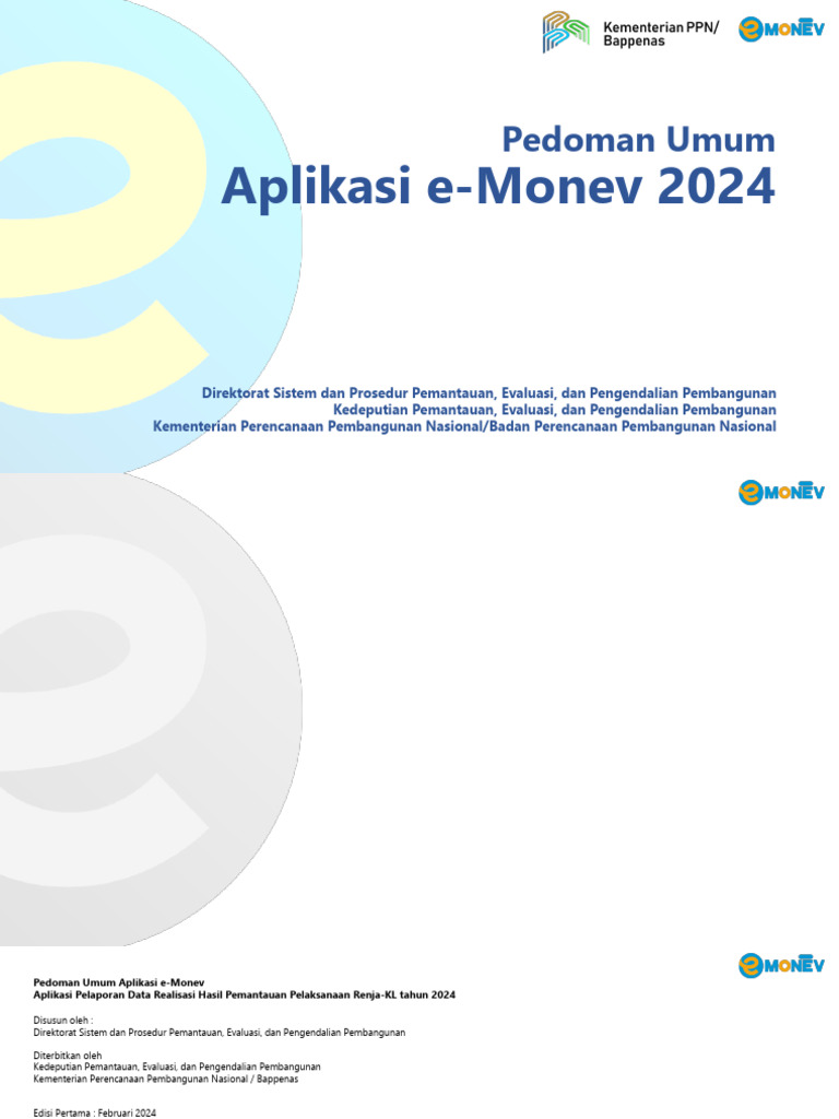 Pedoman Umum E-Monev 2024 Prv1 | PDF