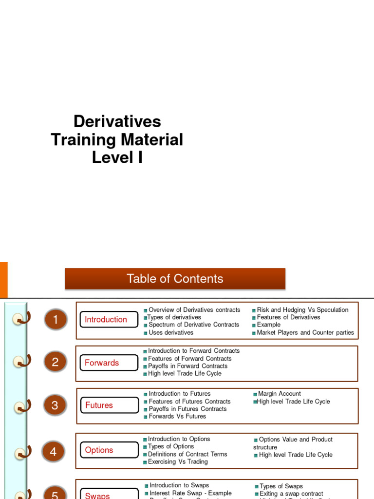 Derivative Level I Pdf Swap Finance Option Finance