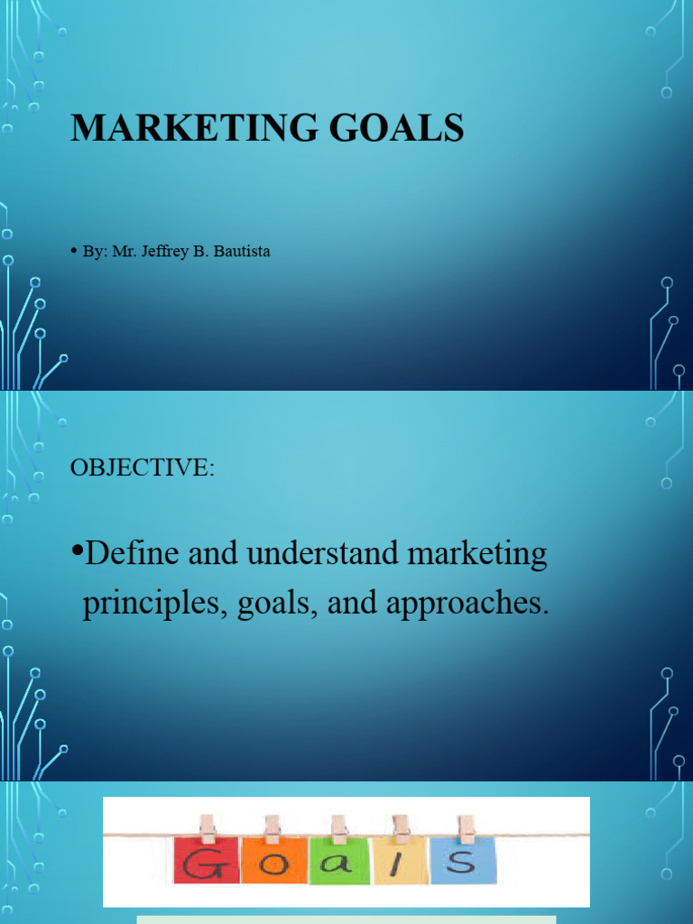Marketing Goals | PDF