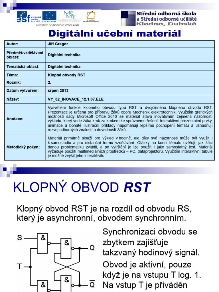 07 Klopny Obvod RST | PDF