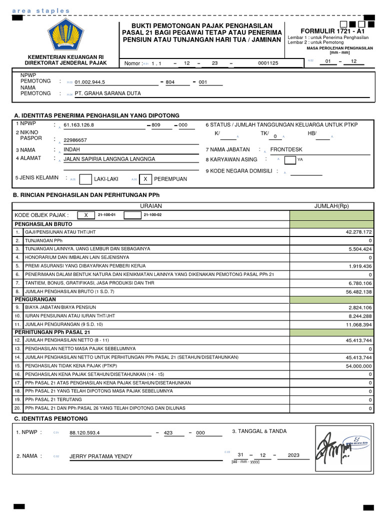 Pajak Form 2828 | PDF