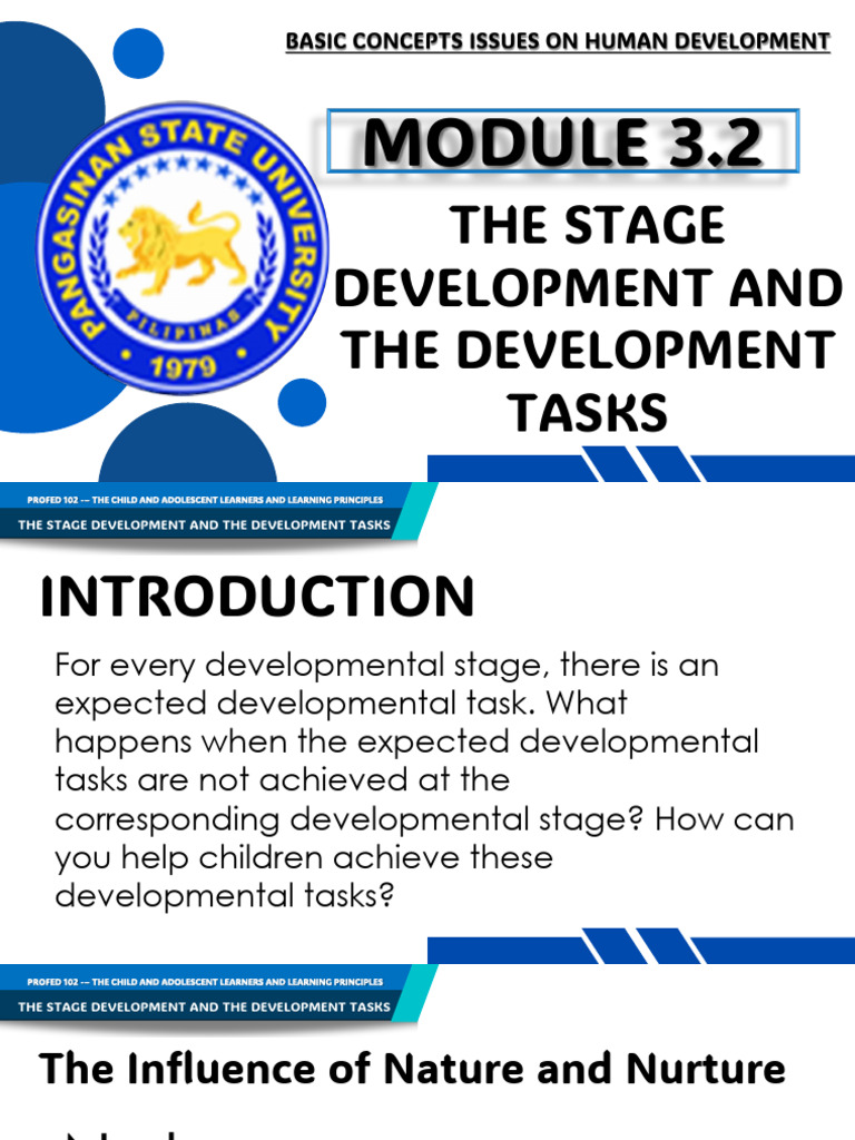 Module 3.2 The Stage Development and The Development Tasks | PDF ...