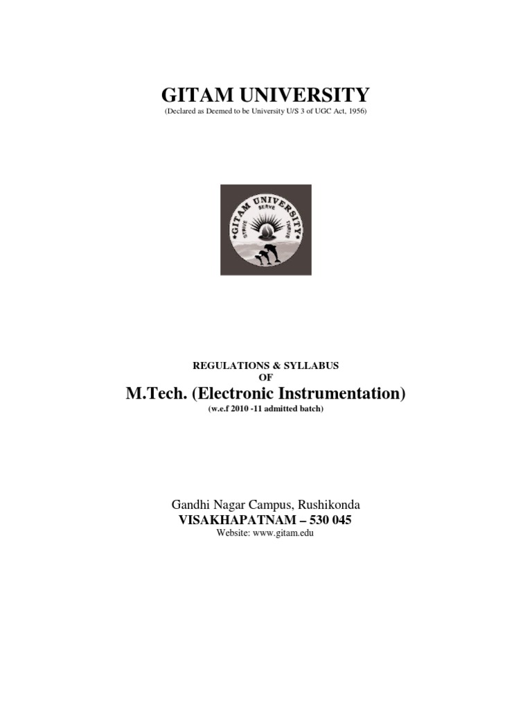 M.tech (Electronics & Inst. Engg.) | PDF | Electromagnetic ...