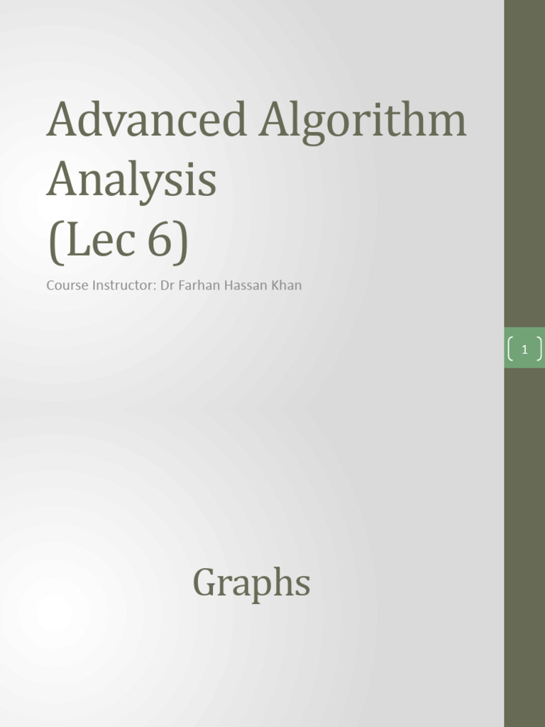 AAA - Lec 6 - Trees & Graphs | PDF | Vertex (Graph Theory ...