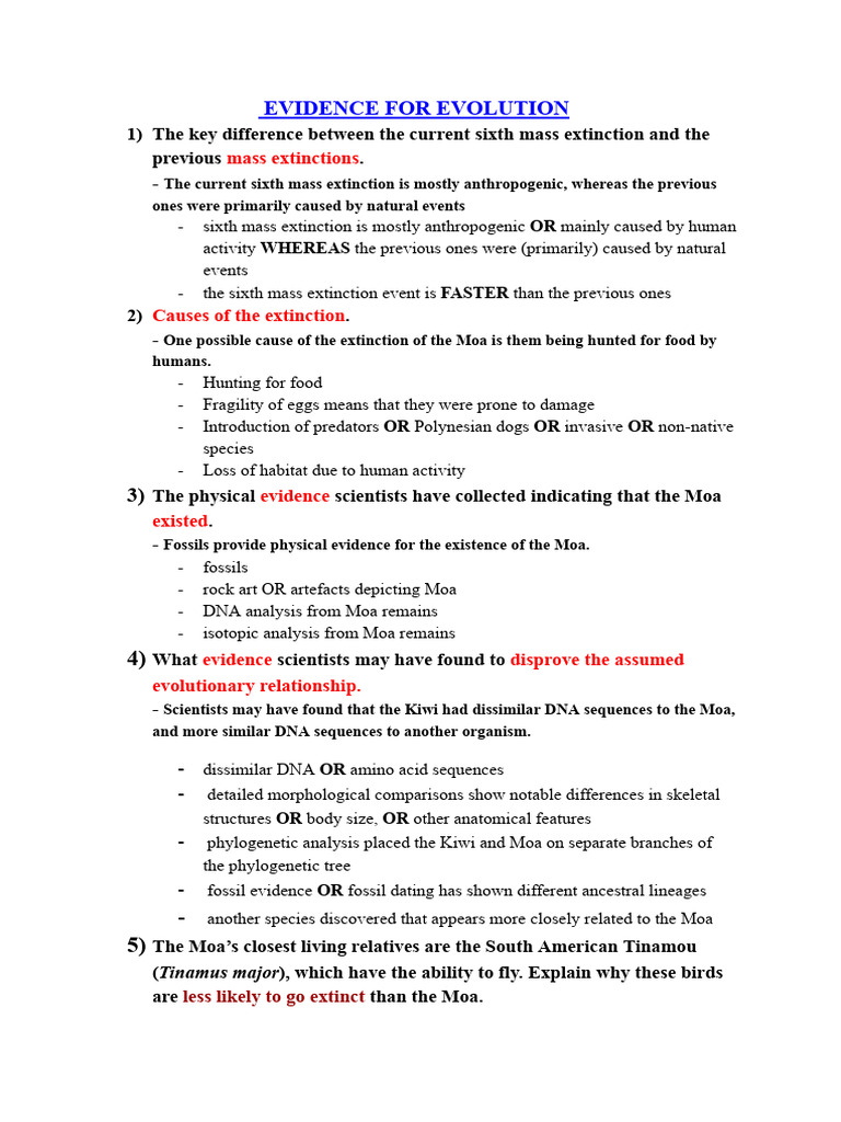 Evidence For Evolution | PDF | Reproduction | Species