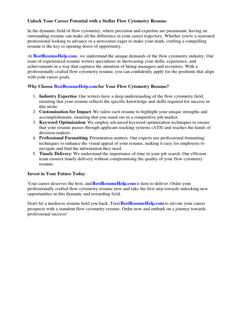 Flow Cytometry Resume | PDF | Flow Cytometry | Pathology