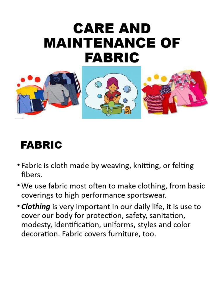 Care and Maintenance of Fabric (1) | PDF | Textiles | Wool