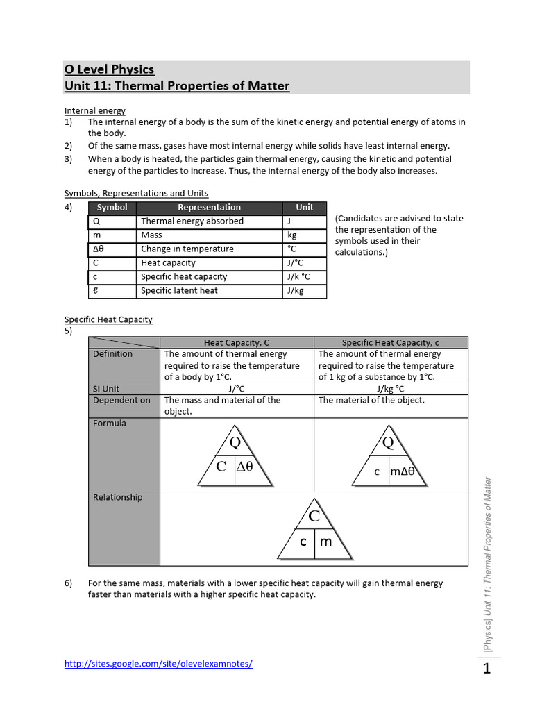 Physics - Thermal Properties of Matter | PDF | Evaporation | Heat