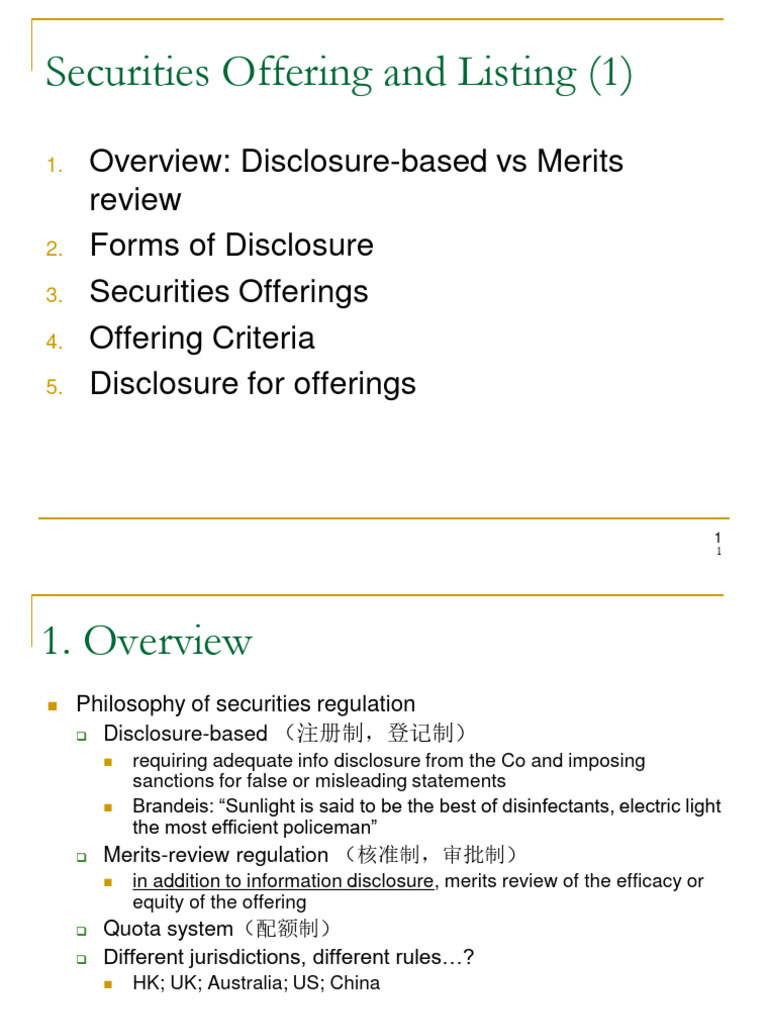 Chinese Secu Reg - S2 - 2024 - Robin - 4 (Offerings and Listings) 1 | PDF | Securities (Finance ...