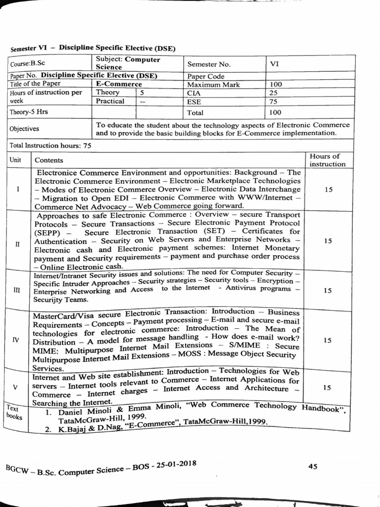 E Commerce Syllabus | PDF | E Commerce | Internet