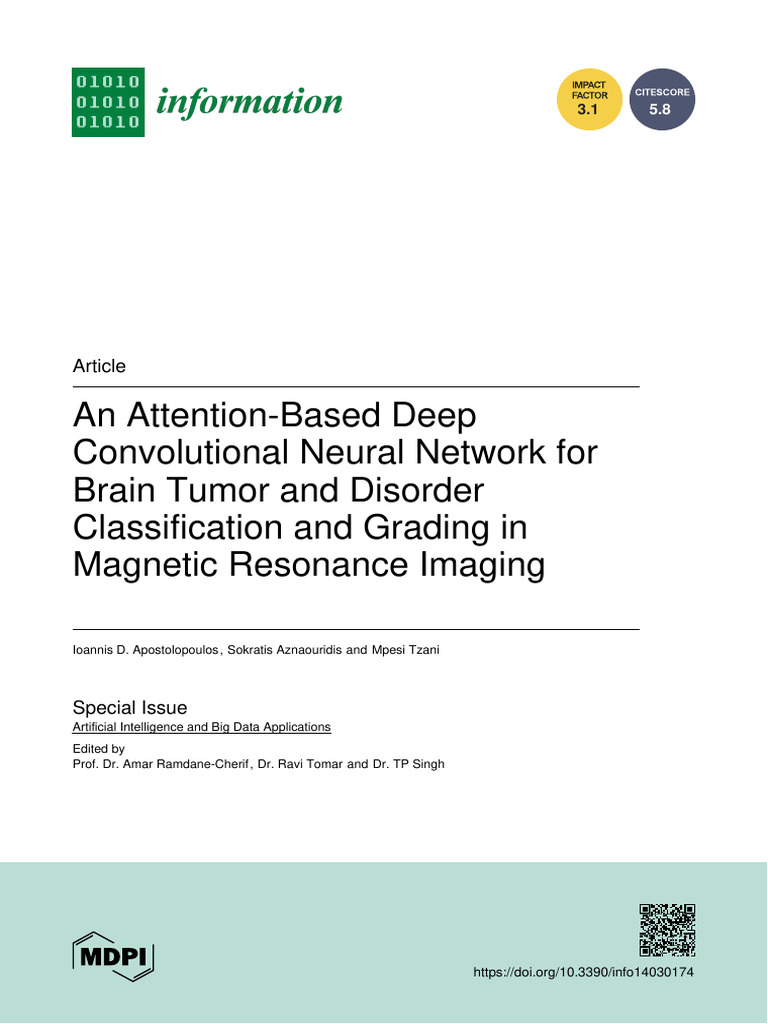 An Attention Based Deep Convolutional Neural Network For Brain Tumor