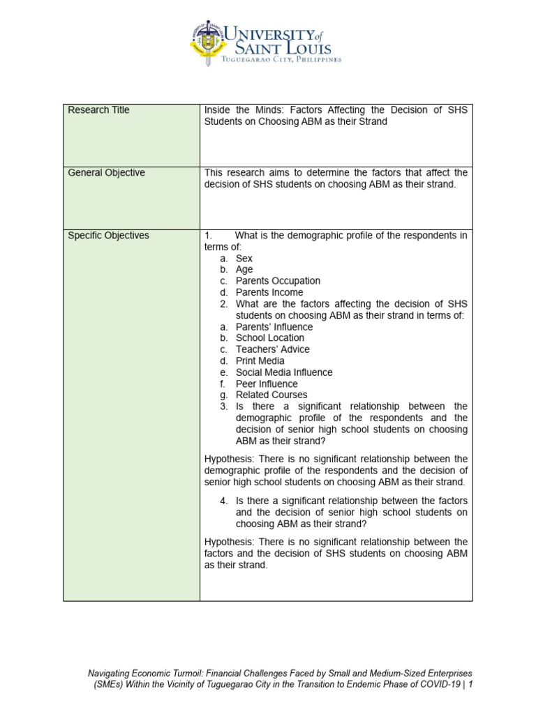 General Objective and Significance 2 | PDF | Behavioural Sciences | Social Psychology