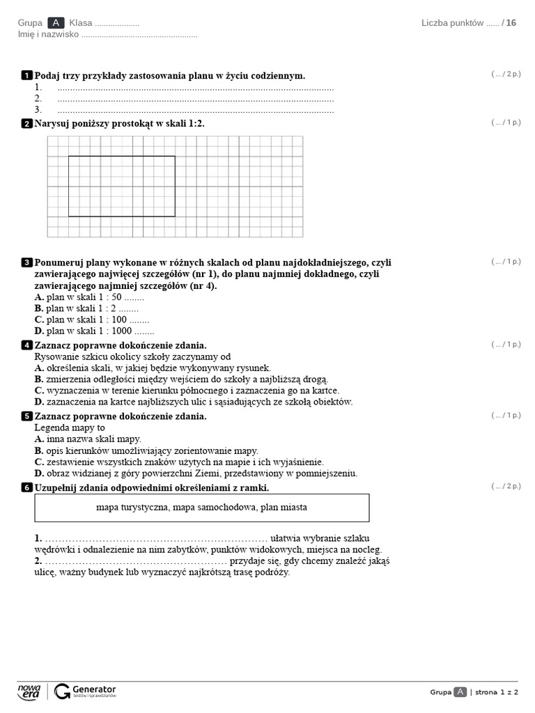 Przyroda KL 4 Mapka | PDF