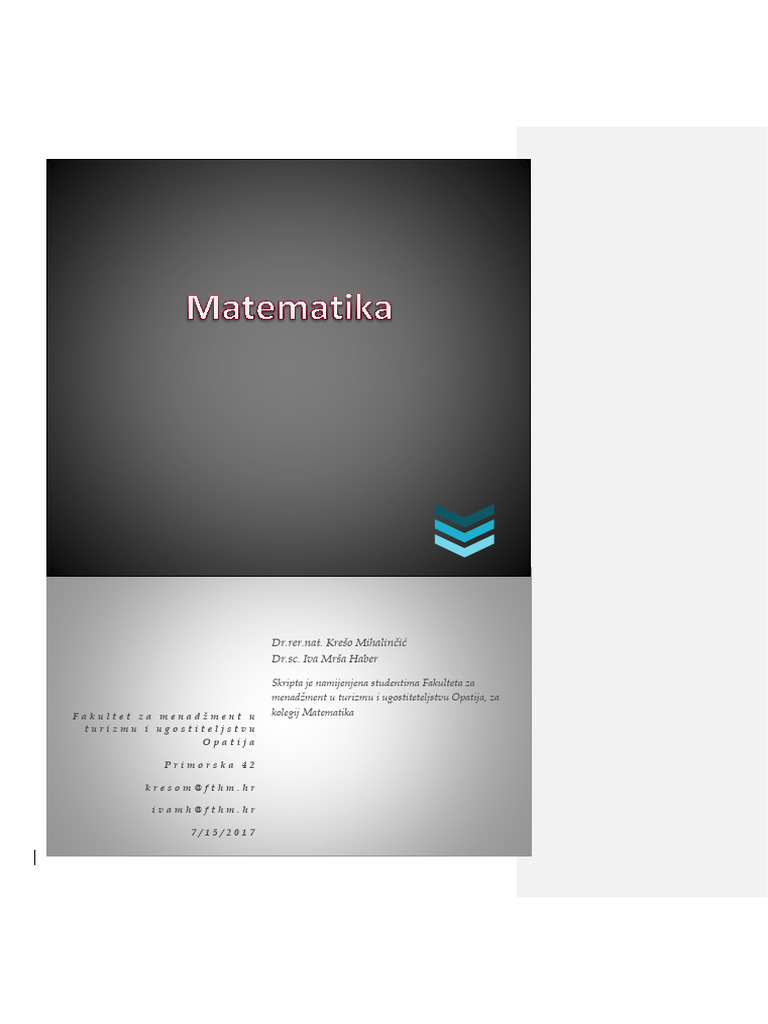 Matematika FTHM | PDF