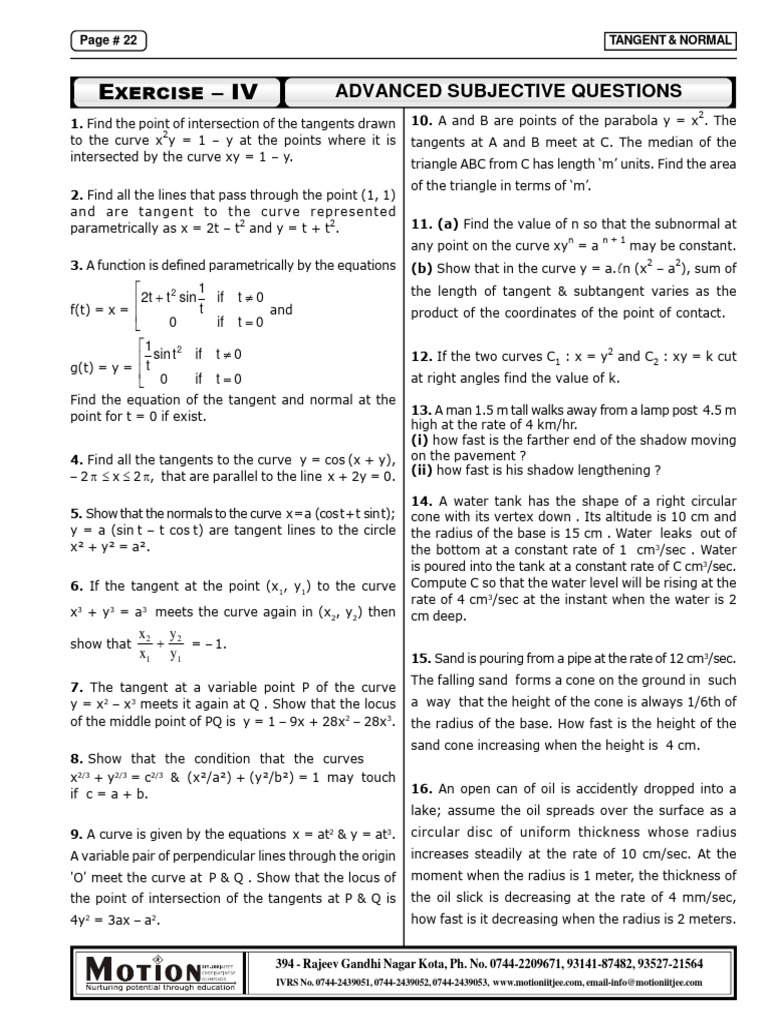 Exercise 4 | PDF | Tangent | Triangle