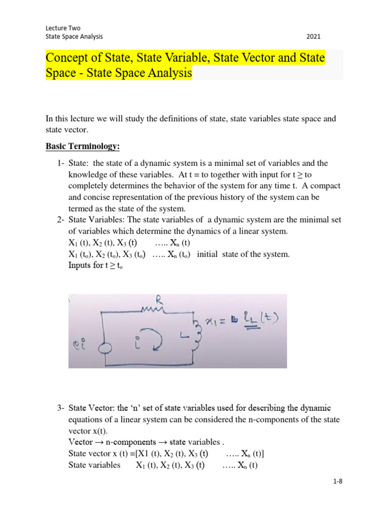 1- L2-State Space Analysis | PDF | Mathematical Analysis | Nonlinear System