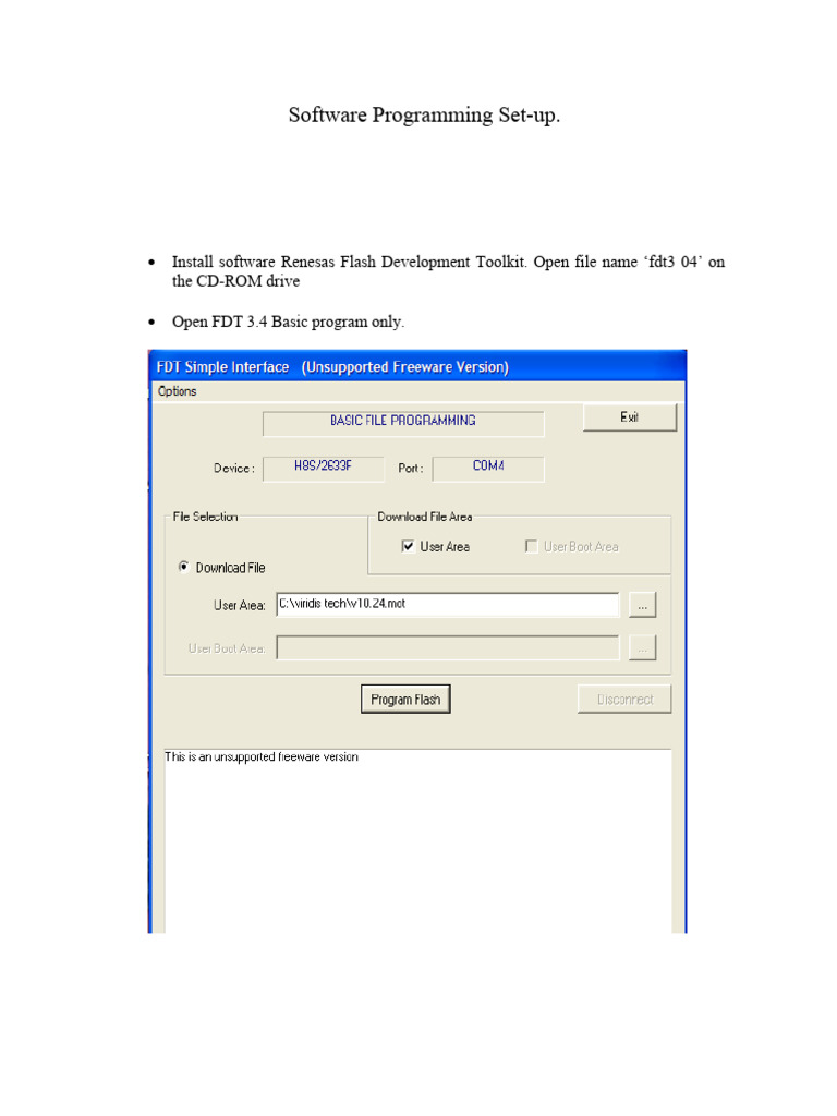 Programming Setup | PDF | Software | Booting