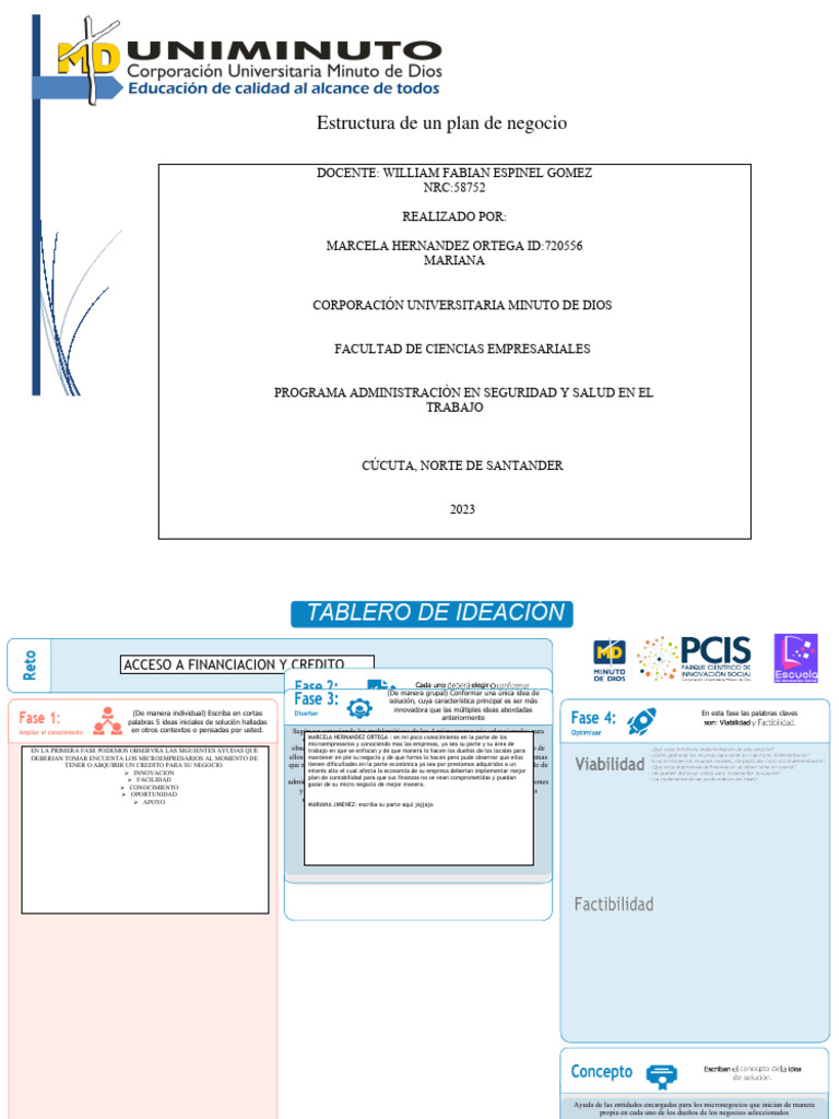 ACT 4 ESTRUTURA DE UNA PLAN DE NEGOCIOS | PDF | Negocios económicos | Business