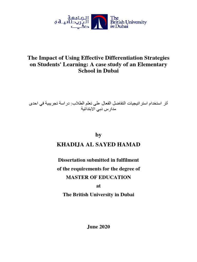The Impact of Using Effective Differentiation Strategies On Students ...