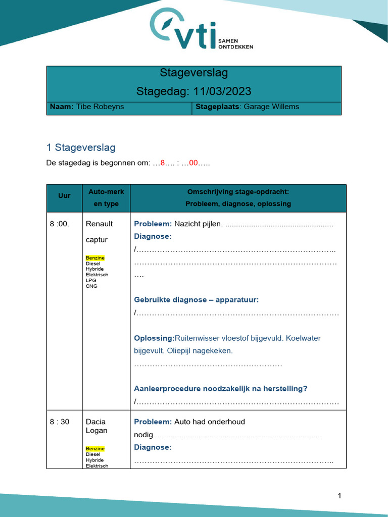 Stageverslag 2024 | PDF
