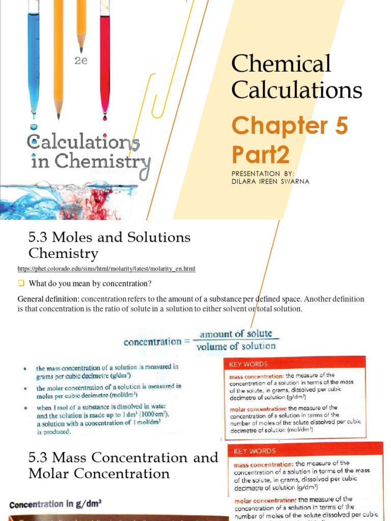 Chapter 5 Part 2 | PDF | Concentration | Mole (Unit)