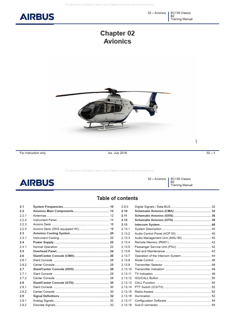 EC135 Classic B2 R06EN 02 Avionics - Enc | PDF | Avionics | Very High Frequency