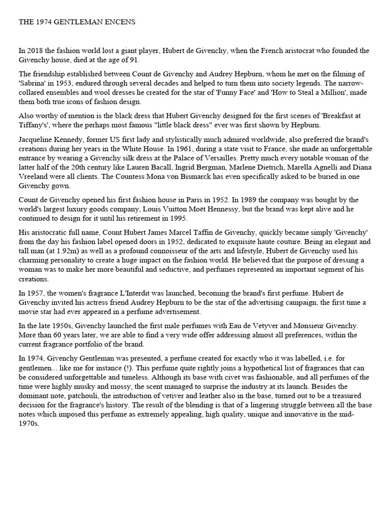 Gentleman | PDF | Perfume