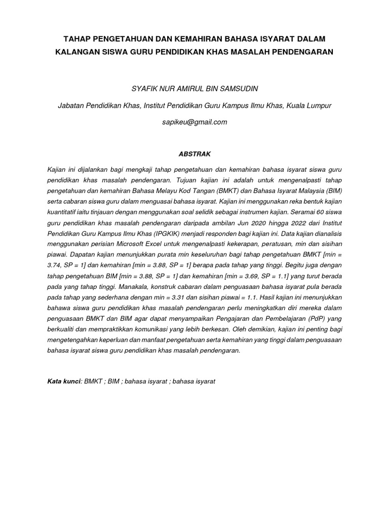 Pt4s01 - 18syafik Nur Amirul Bin Samsudin - Artikel Penyelidikan | PDF