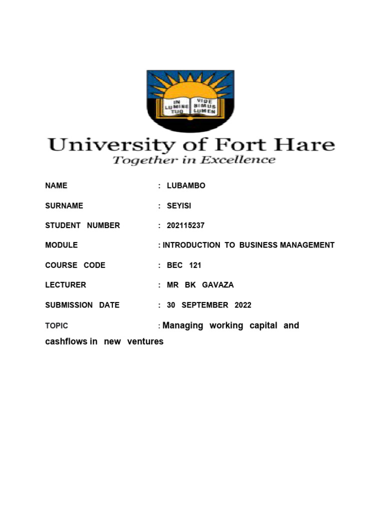 Bec 121 Individual Assignment | PDF | Expense | Business Economics