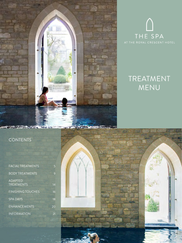 Spa & Bath House Treatment Menu | PDF | Massage | Spa