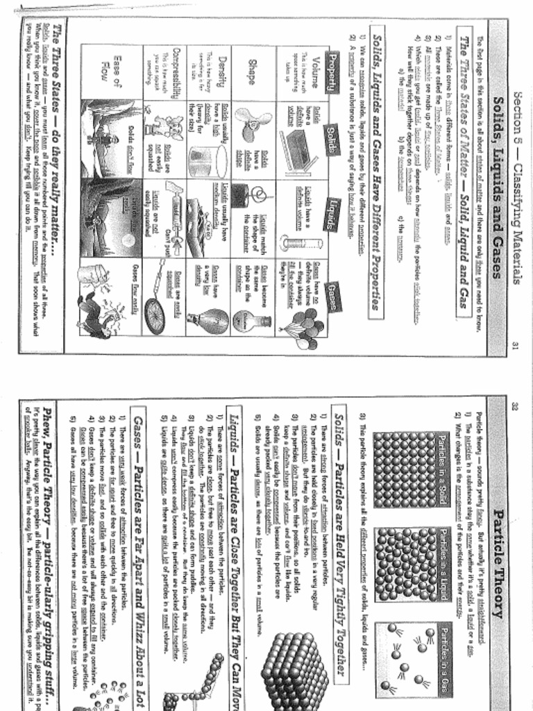 KS3 Science CGP Revision & Questions Section 5 Classifying Materials | PDF