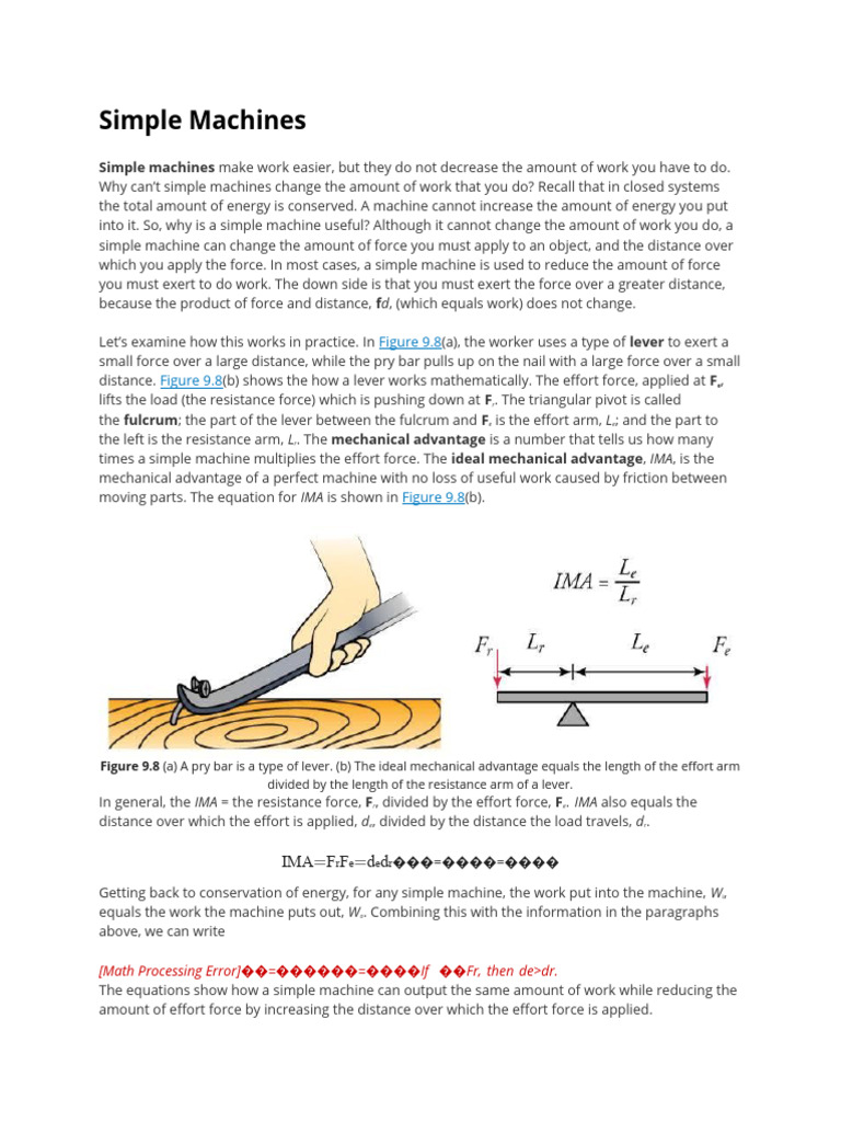 Simple Machines | PDF | Lever | Machines