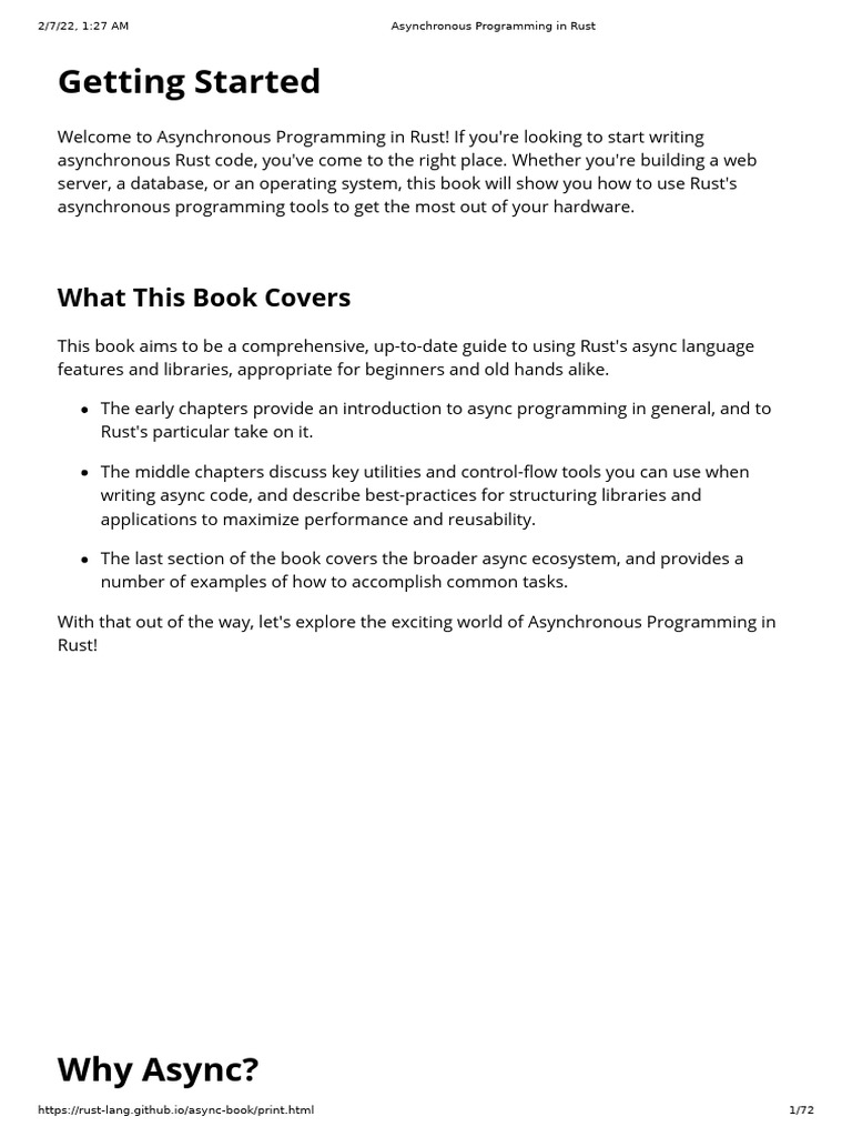 Getting Started: What This Book Covers | PDF | Thread (Computing) | Runtime System