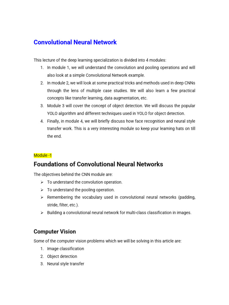 5 - Convolutional Neural Network | PDF | Artificial Neural Network ...