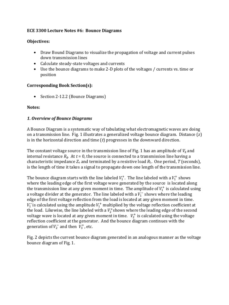 Tl Notes 6 Bounce Diagrams Pdf Transmission Line Electrical