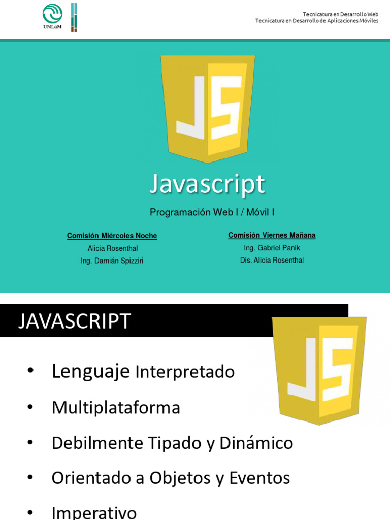Unidad04 javascriptPPT-primeraParte 1 | PDF | Script Java | Ciencias de la Computación