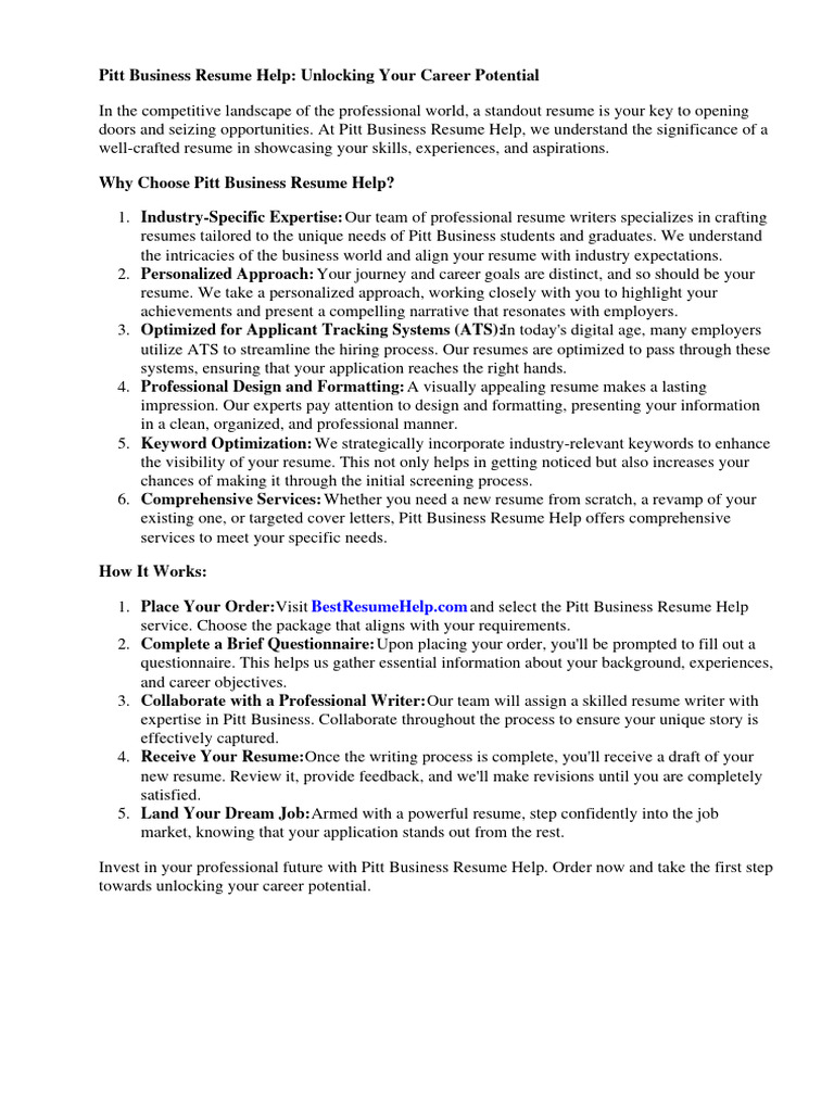 Pitt Business Resume Services | PDF | Résumé | Http Cookie